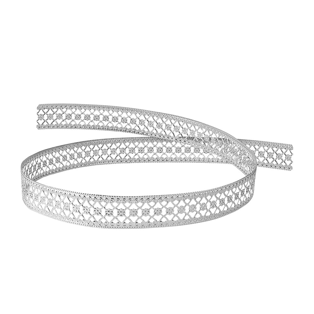 3.28Feet Silver Crown Gallery Wire Iron Gallery Bezel Wire Double Crown ...