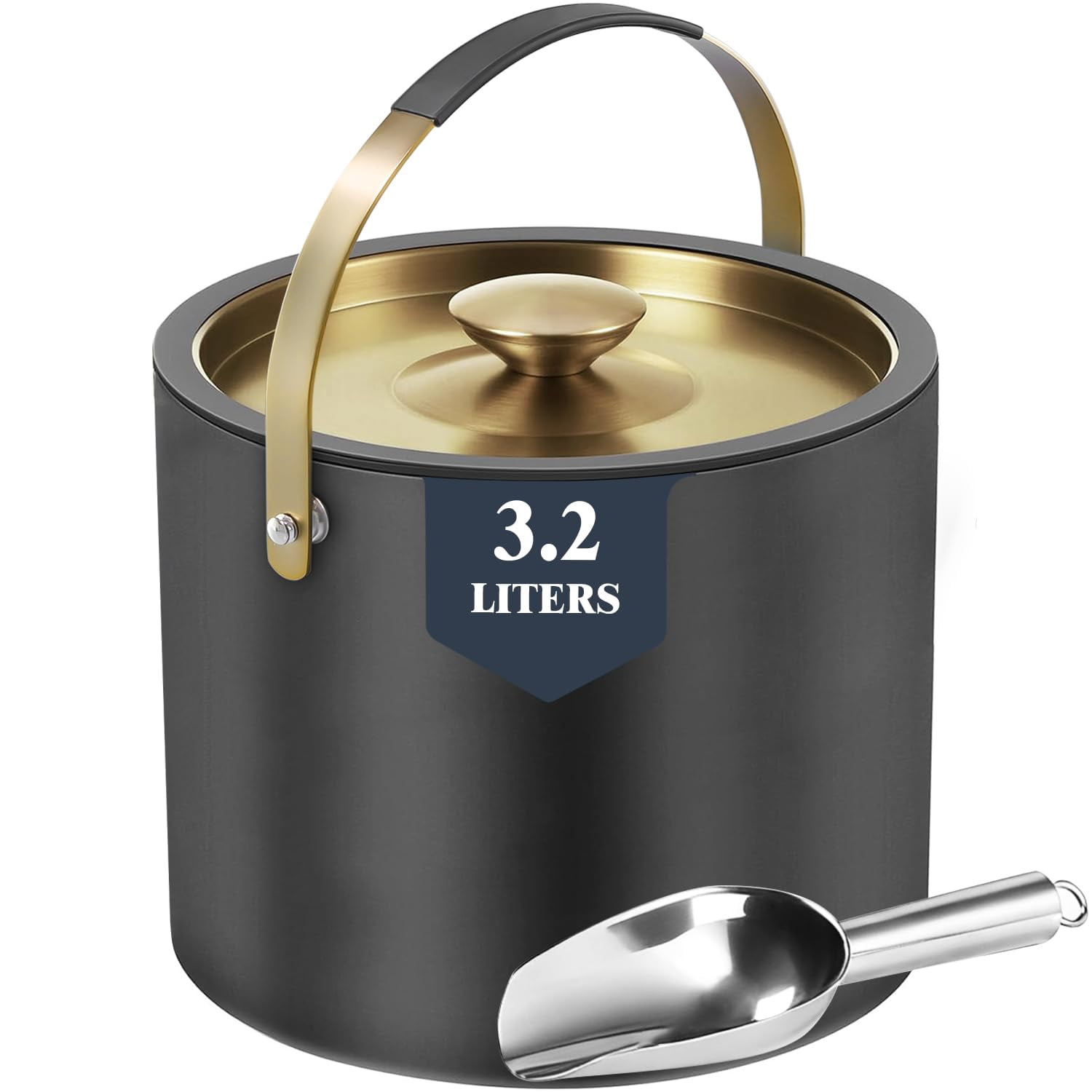 3.2l Insulated Ice Buckets For Parties Elegant Double Wall Stainless ...