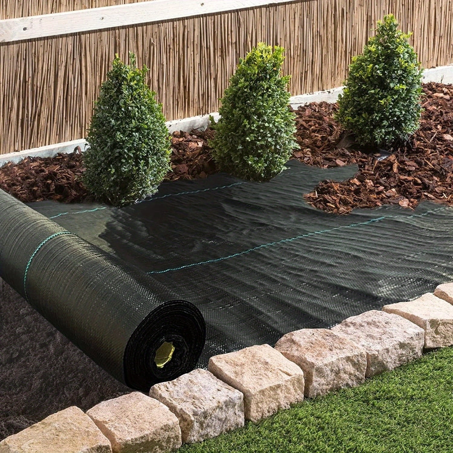 3.2oz-3ftx50ft Heavy Duty Weed Barrier Landscape Fabric, Woven ...