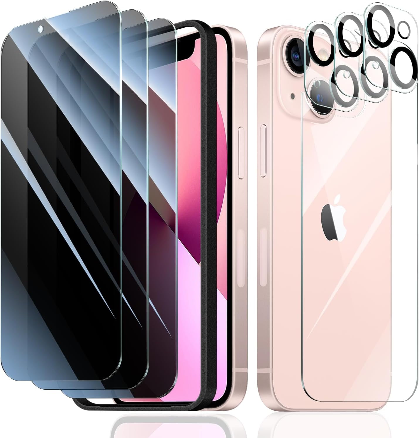 3+3+1+1-Pack, Privacy Screen Protector and Camera Lens Protector for ...
