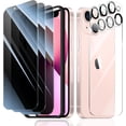 3+3+1+1-Pack, Privacy Screen Protector and Camera Lens Protector for ...