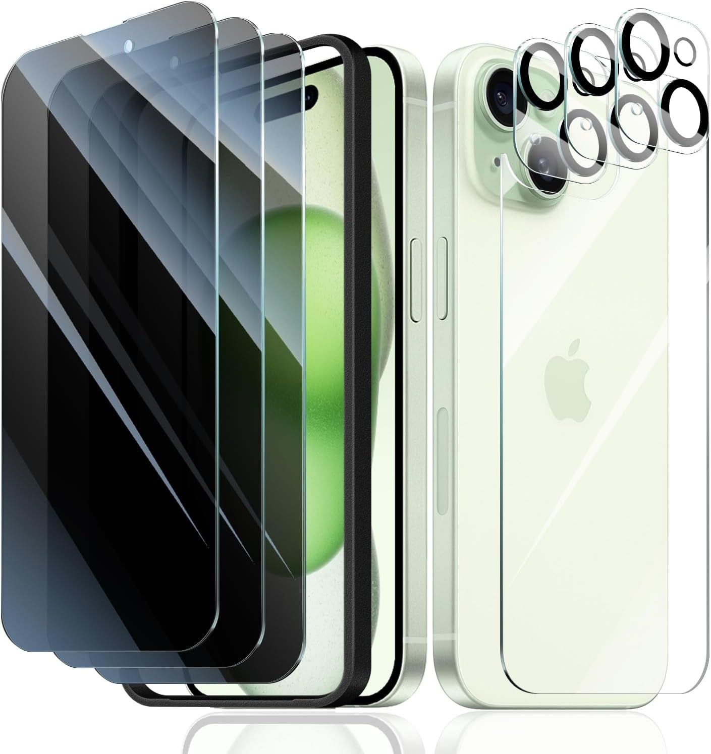 3+3+1+1-Pack, Privacy Screen Protector and Camera Lens Protector for ...