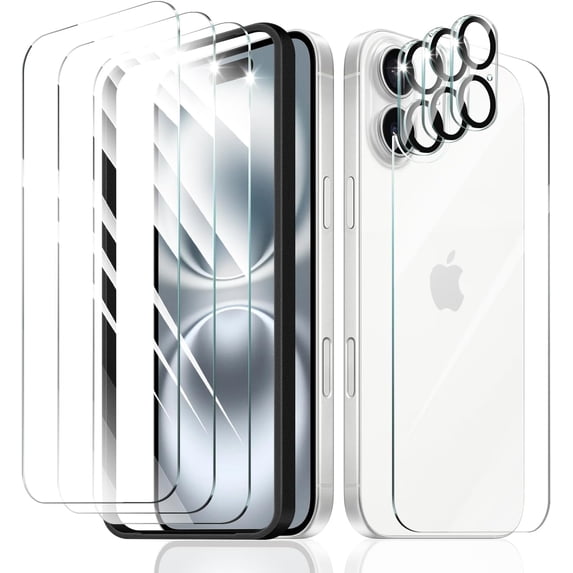 3+3+1+1-Pack, Screen Protector and Camera Lens Protector for iPhone 17 ...