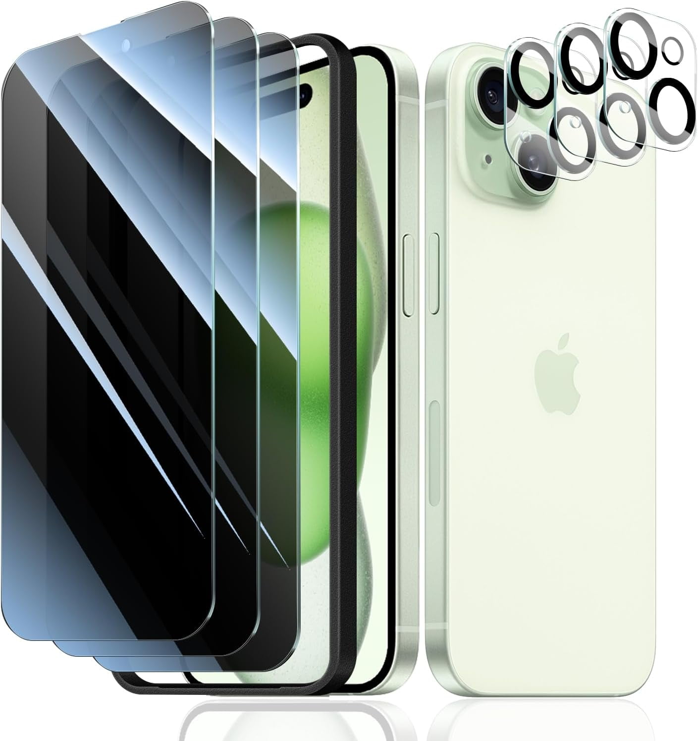 3+3+1-Pack, Privacy Screen Protector and Camera Lens Protector for ...