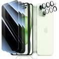 3+3+1-Pack, Privacy Screen Protector and Camera Lens Protector for ...