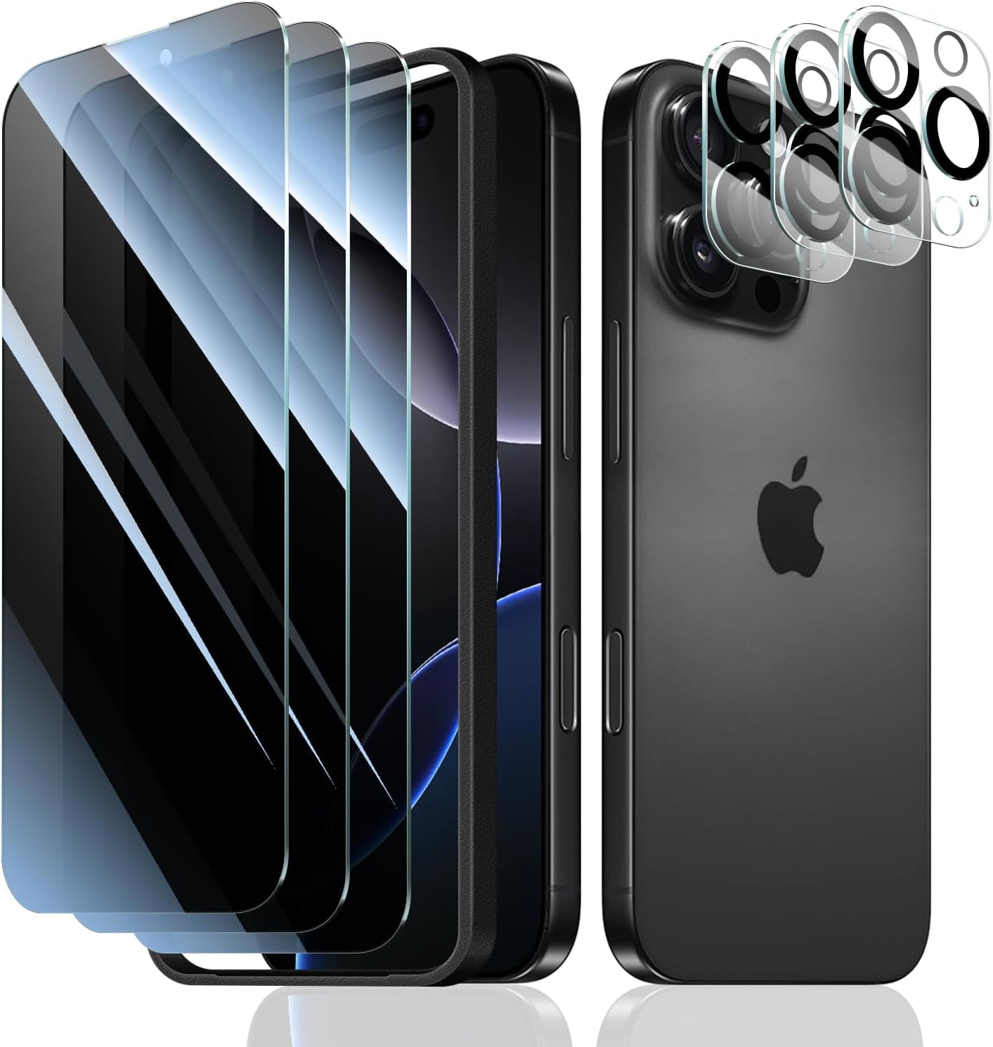 3+3+1-Pack, Privacy Screen Protector and Camera Lens Protector for ...