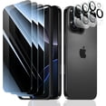 3+3+1-Pack, Privacy Screen Protector and Camera Lens Protector for ...
