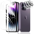 3+3+1-Pack, Screen Protector and Camera Lens Protector for iPhone 14 ...