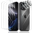 3+3+1-Pack, Screen Protector and Camera Lens Protector for iPhone 16 ...