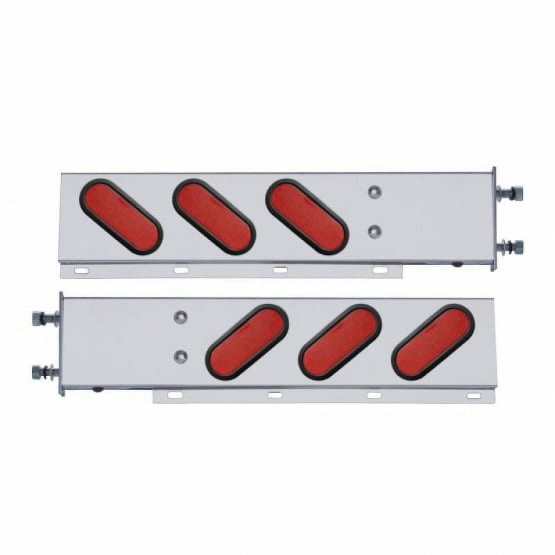 3 3/4" Bolt Pattern Stainless Spring Loaded Light Bar w/ 6 Oval 19 LED ...