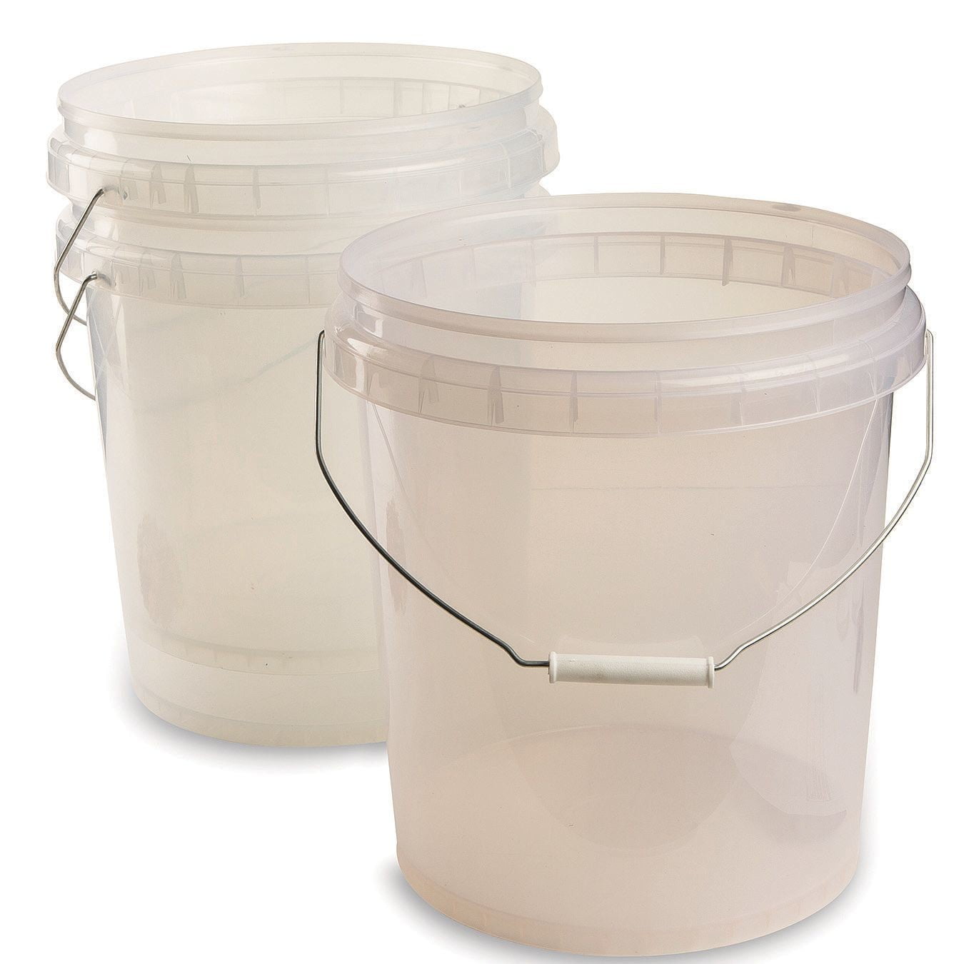 Walmart 3.7 Gallon Clear Durable Buckets, 12.6''H, 11'' Diameter, No ...