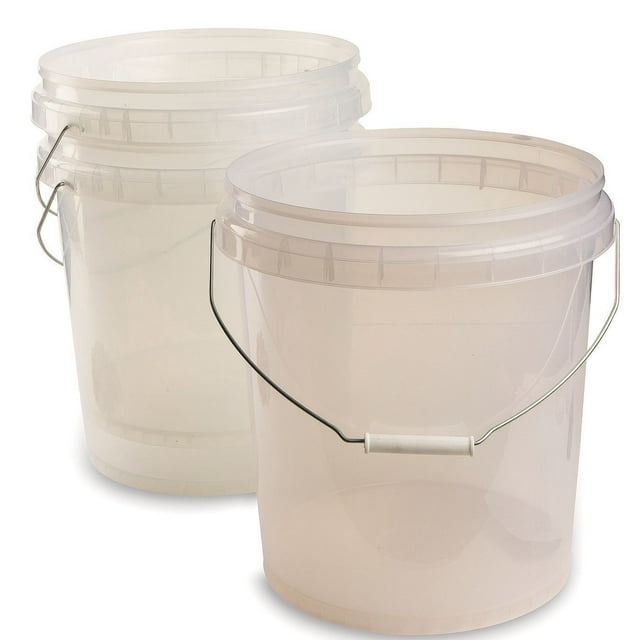 Walmart 3.7 Gallon Clear Durable Buckets, 12.6''H, 11'' Diameter, No ...