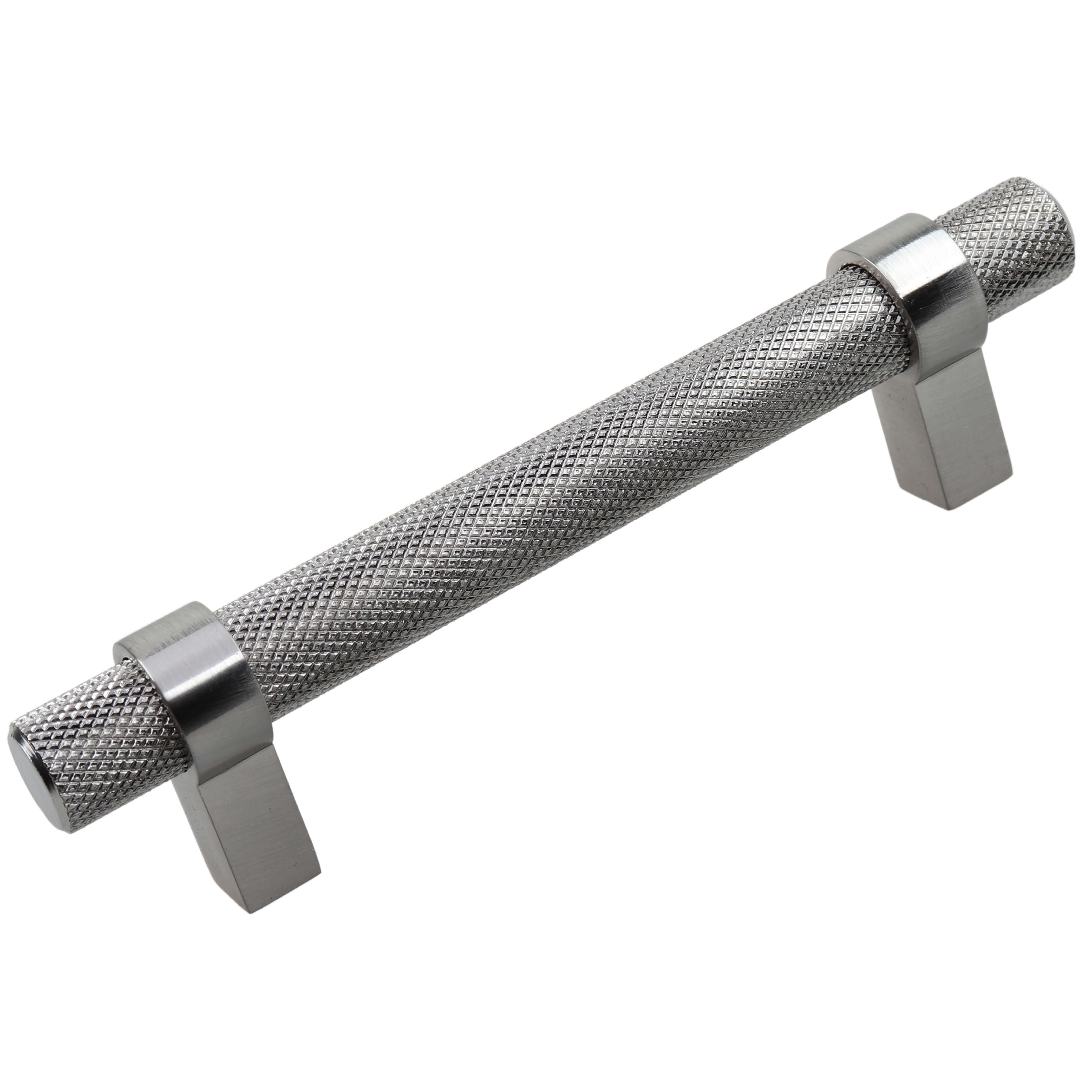 3-3/4 in. Screw Center Solid Steel Knurled Euro Bar Pull - Walmart.com