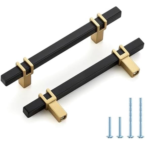 3-3/4 inch Cabinet Handles, 1 Pack Kitchen Cabinet Handles Matte Black ...