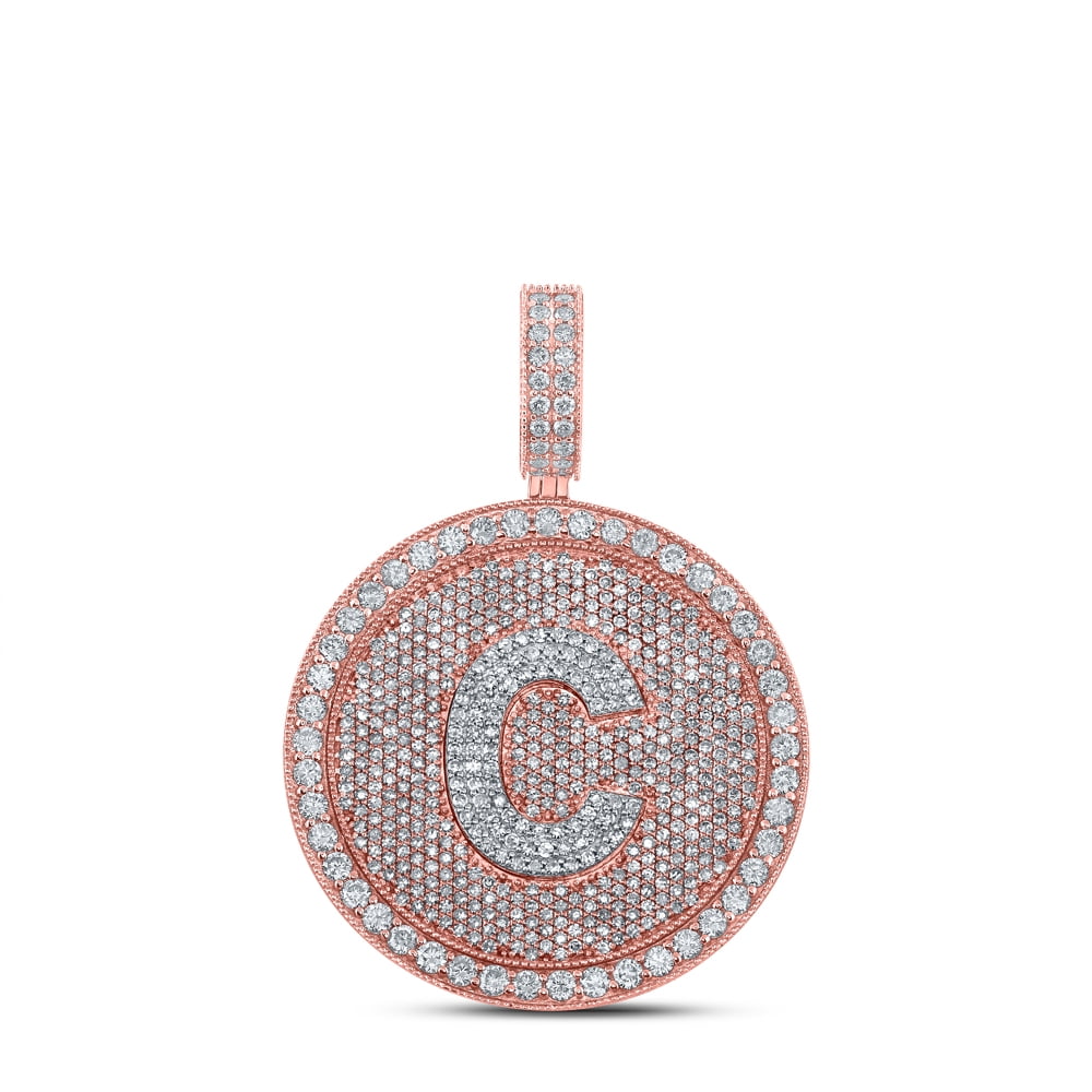 3 3/4CTW-DIA NK INITIAL "C" HONEY COMB MENS CHARM - Walmart.com