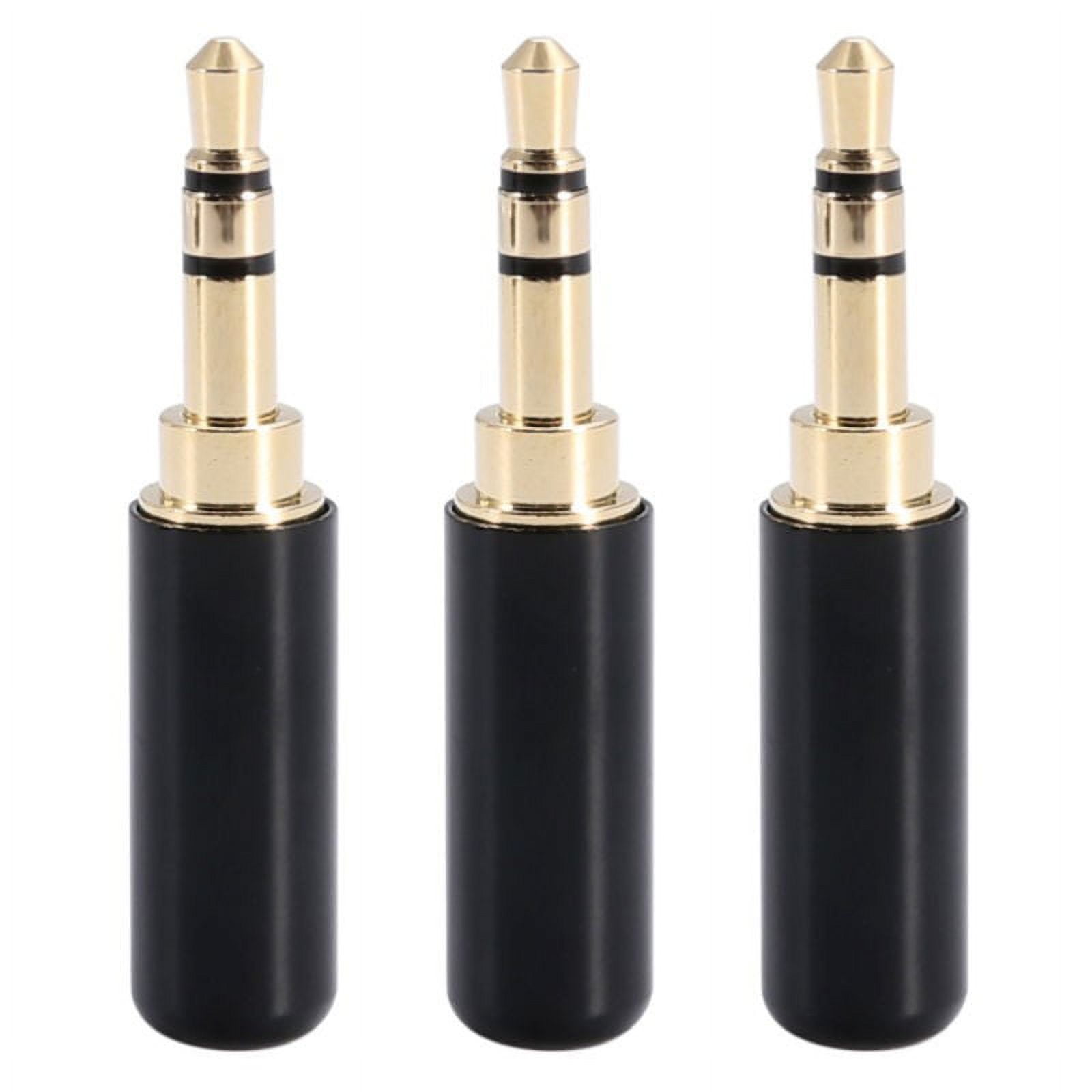 3×3.5mm Headphone Plug 3 Poles Stereo Male Gold Plat ing Audio Adapter ...