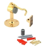 3-3/8 in. Polished, Solid Brass, Door Stop with Holder - Walmart.com