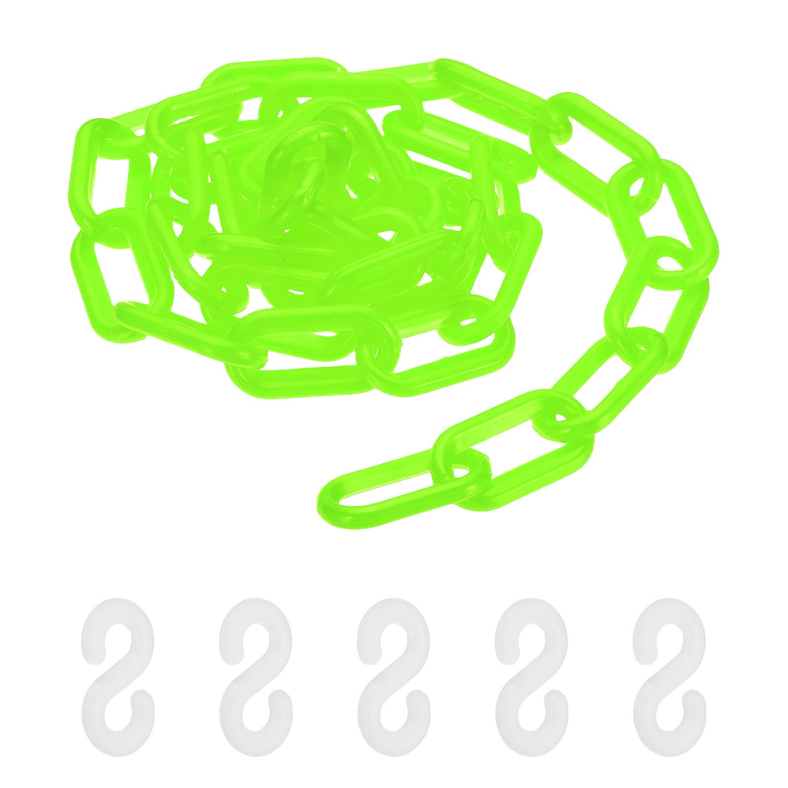 3.3 Feet Plastic Chain Links, Colorful Safety Chain Barrier with Buckle ...