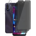 (3+3) For Motorola Moto G Pure (3 Pack) Anti Spy Private Tempered Glass ...