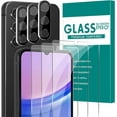 [3+3 Pack] Glass Screen Protector for Samsung Galaxy A15 with Camera ...