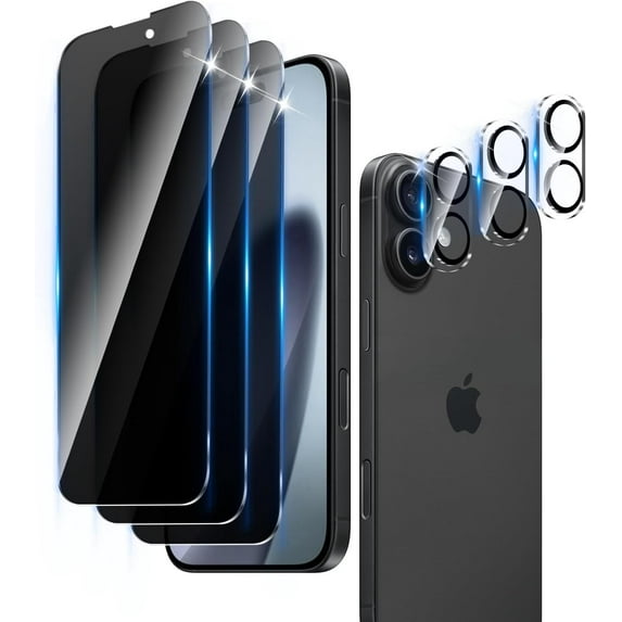 3+3 Pack Privacy Screen Protector Designed for iPhone 17 With 3 Pack ...