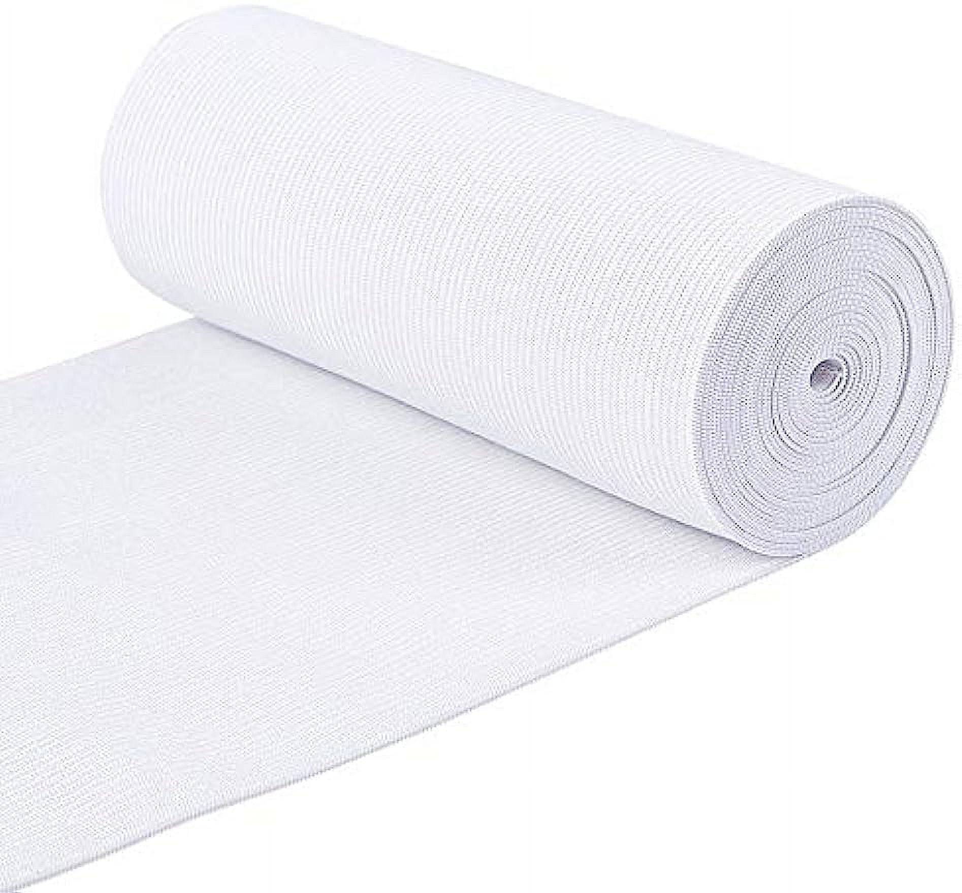 NOBRAND 3M White Elastic Band, 6-Inch Wide, Heavy Stretch Knit for ...