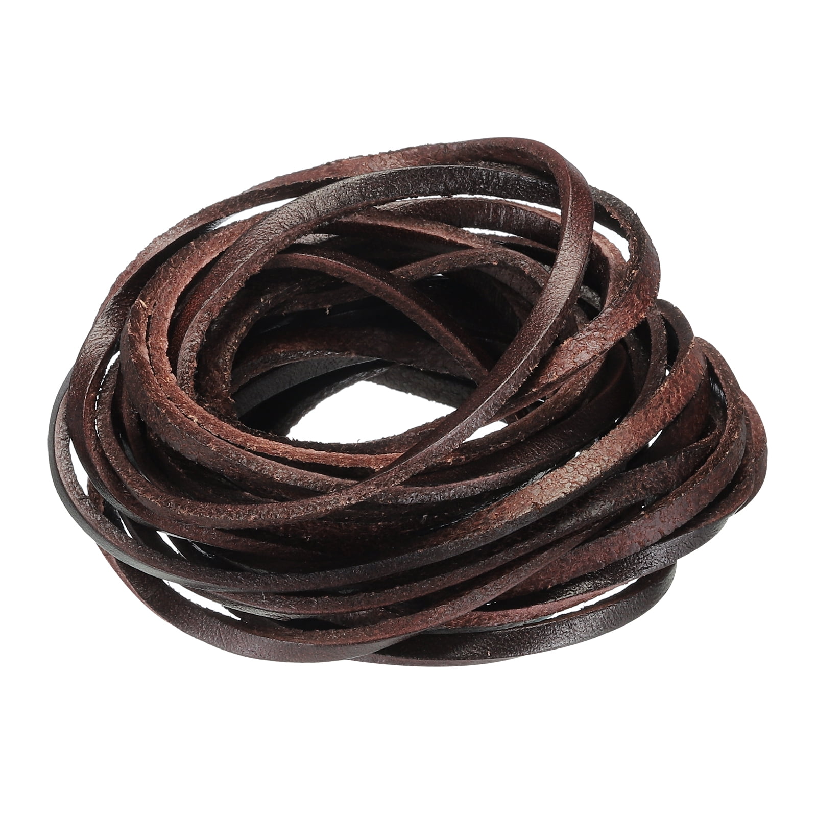 3.3 Yards 3mm Flat Leather Cord, Leather Lacing Strips for DIY Making ...