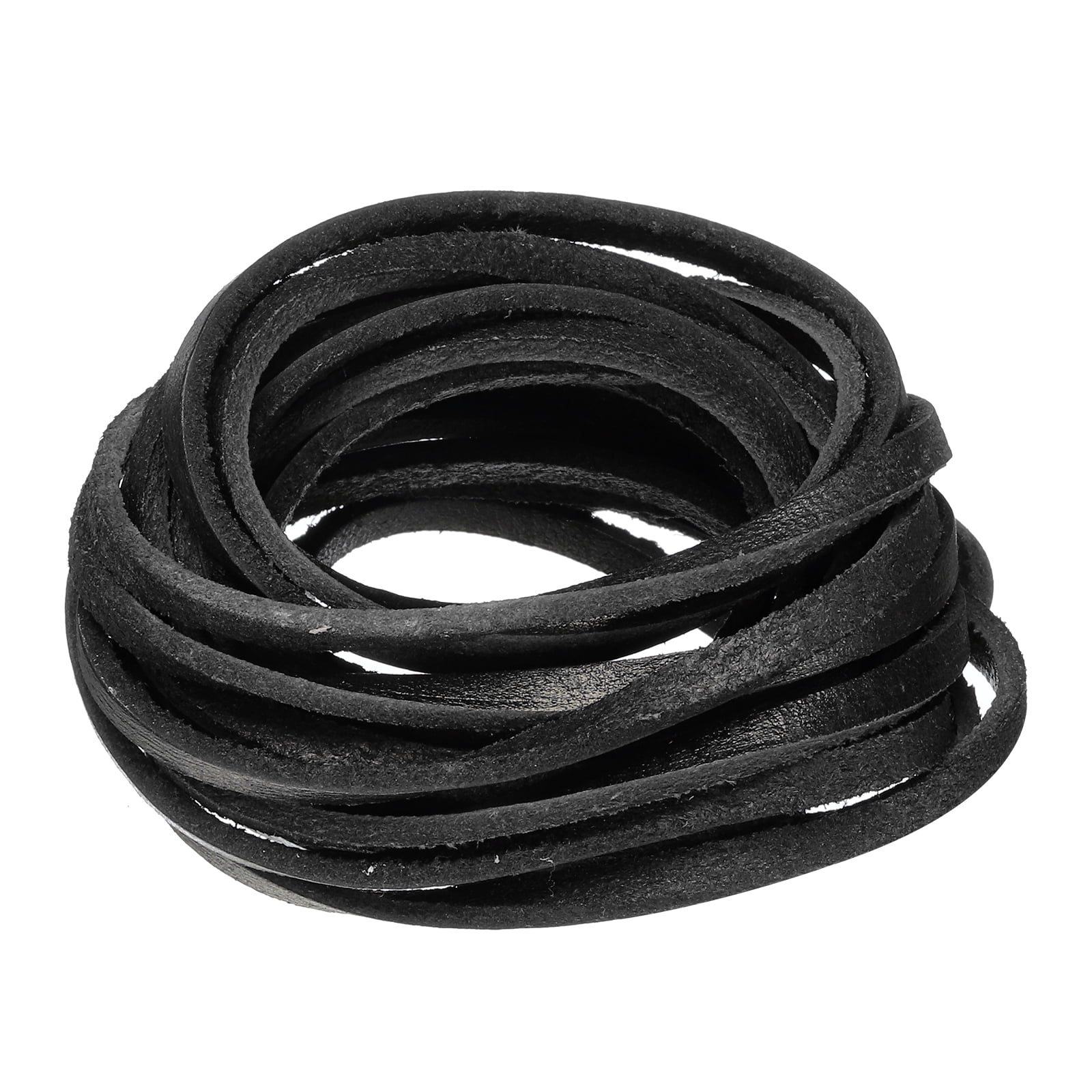 3.3 Yards 4mm Flat Leather Cord, Leather Lacing Strips for DIY Making ...