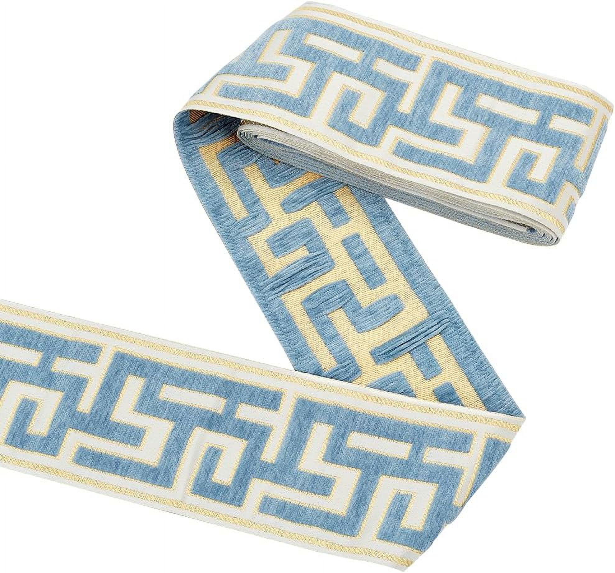 3.3 Yards Embroidered Drapery Trim 3-1/2" Wide The Great Wall Grid ...