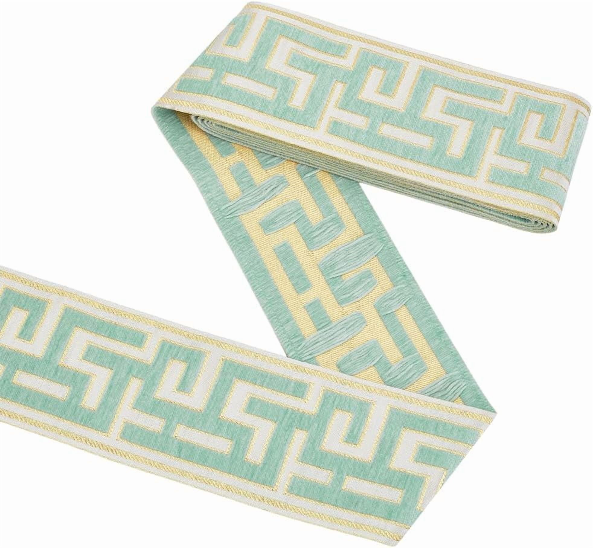 3.3 Yards Embroidered Drapery Trim 3.5inch Wide The Great Wall Grid ...