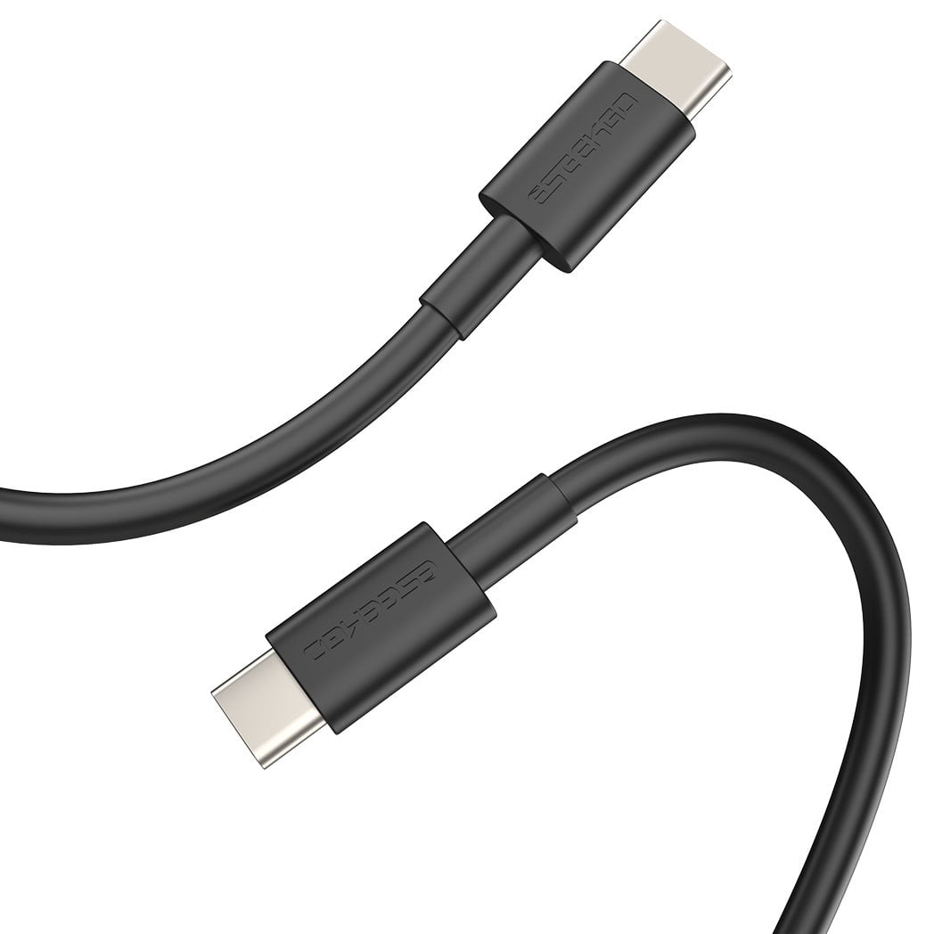 3.3 ft USB-C to USB-C High-Speed Charge & Sync TPE Soft Cable - Black ...