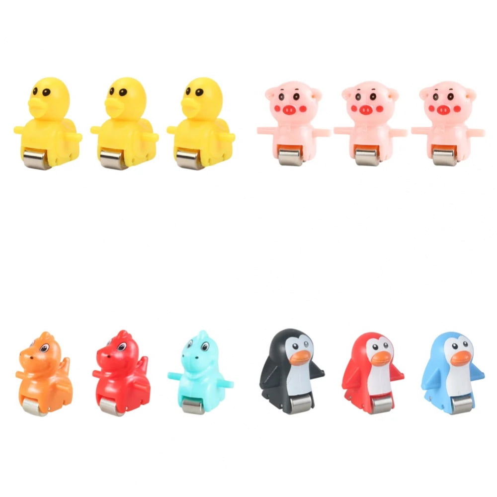 3-30PCS Racing Car Train Toy Duck/Pig/Dinosaur/Penguin Climb Stairs Toy ...
