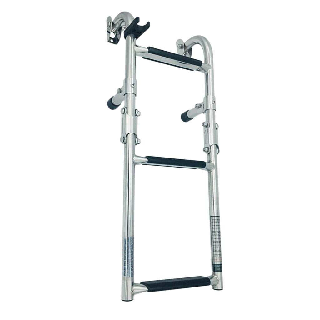 3 - 316 Stainless Steel Telescoping Ladder, 400 lbs Capacity for Marine ...