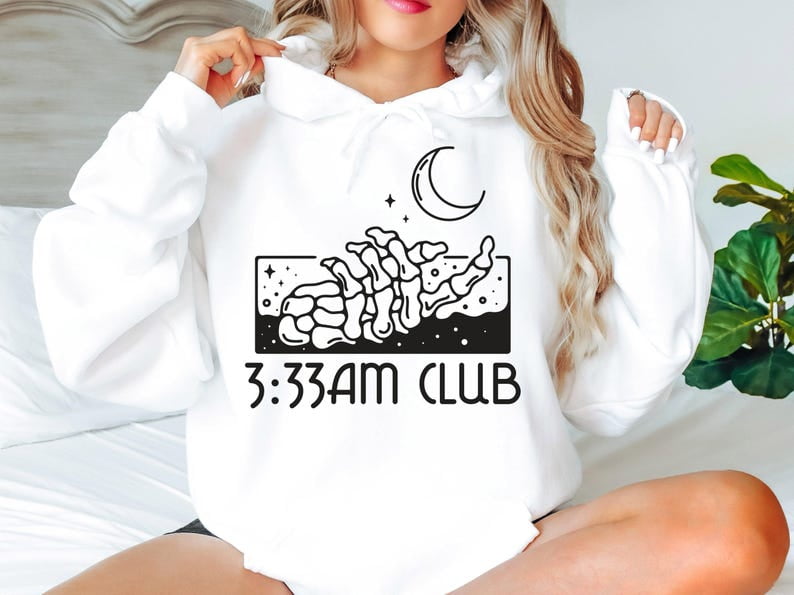 3:33AM CLUB Pullover Hoodie, Skeleton Hoodie, Metaphysical, Witching ...