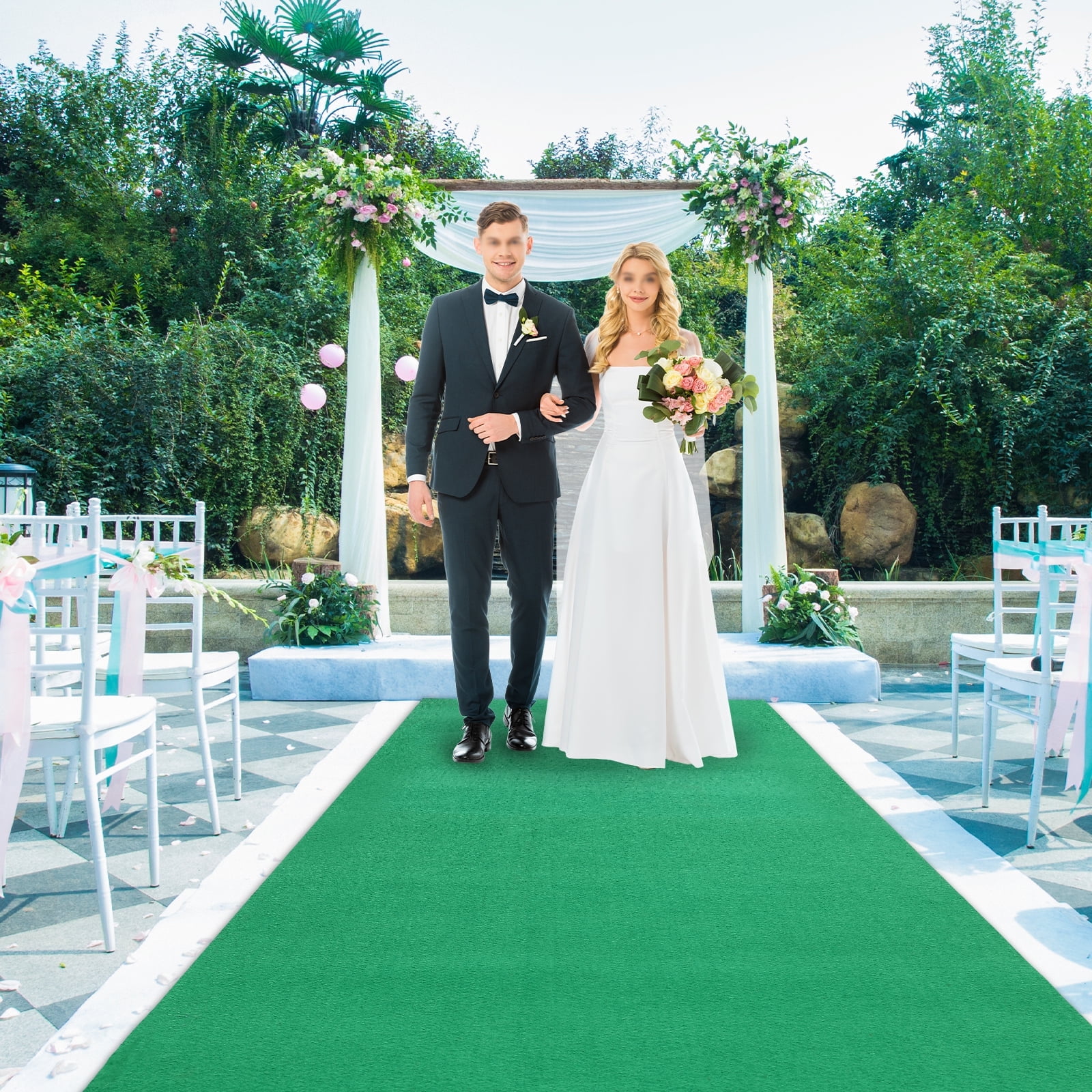 3×33Ft Wedding Aisle Runner Carpets, Floor Aisle Carpets for Hallway ...