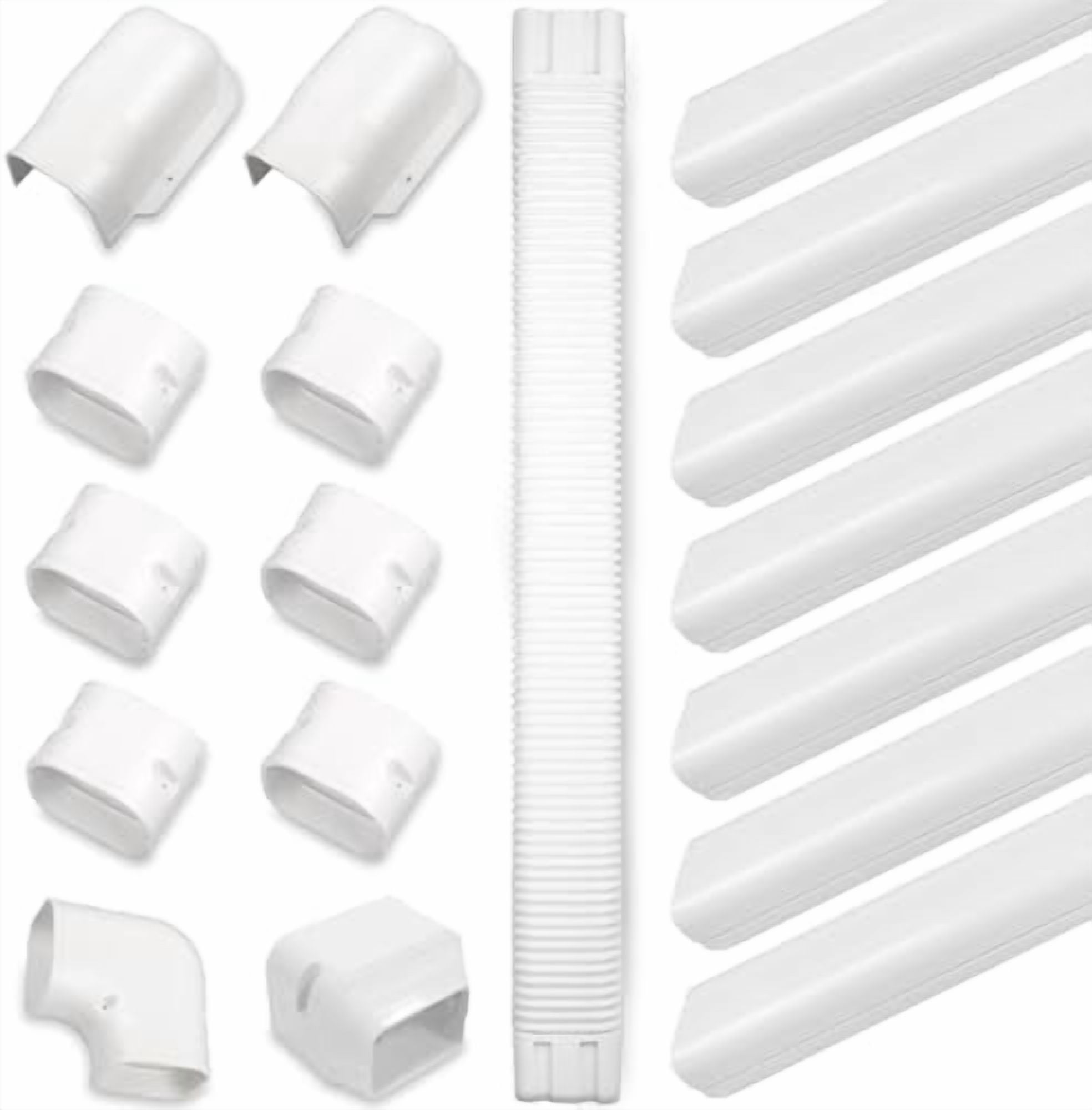 3" 25Ft PVC Line Set Cover Kit for Ductless Mini Split AC, Decorative ...