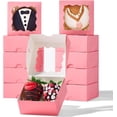 3 ¼" x 3 ¼" x 1 ½" 50PCS Chocolate Truffle Boxes for 4，Cookies Boxes ...