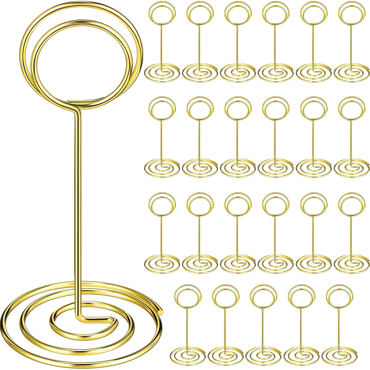 3.35 Inch Gold Table Number Holder Wire Place Card Holder Photo Picture ...