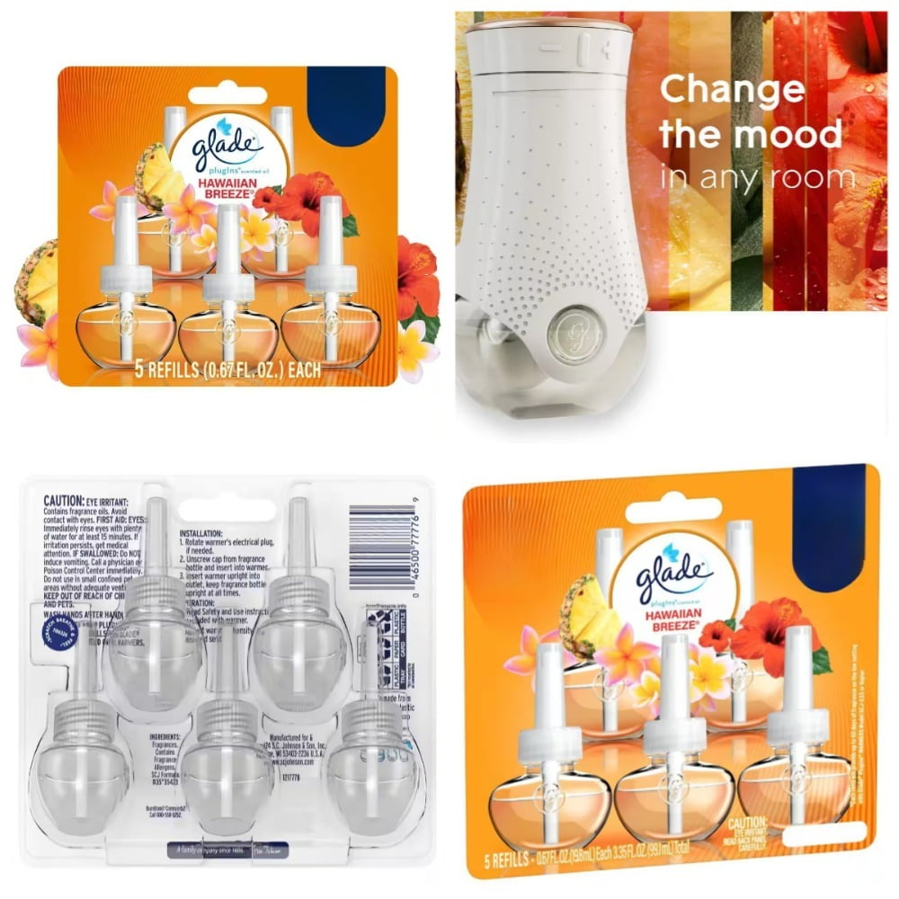 3.35 fl. oz. Hawaiian Breeze Scented Oil Plug-In Air Freshener Refill ...