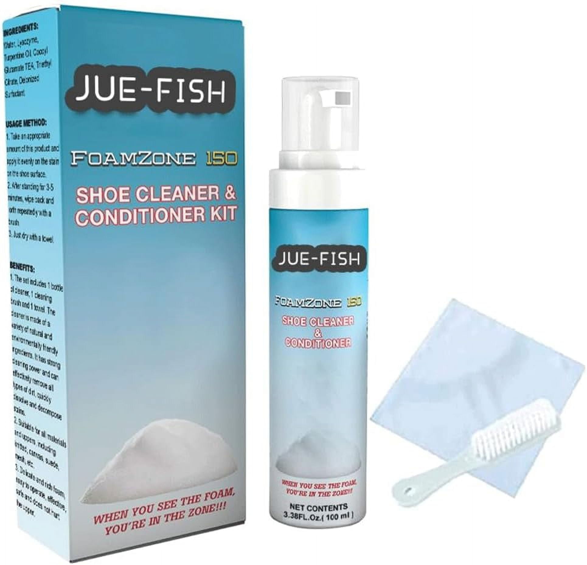 3.38Oz Shoe Cleaner Kit for Sneaker，Water-Free Foam Sneaker Cleaner ...