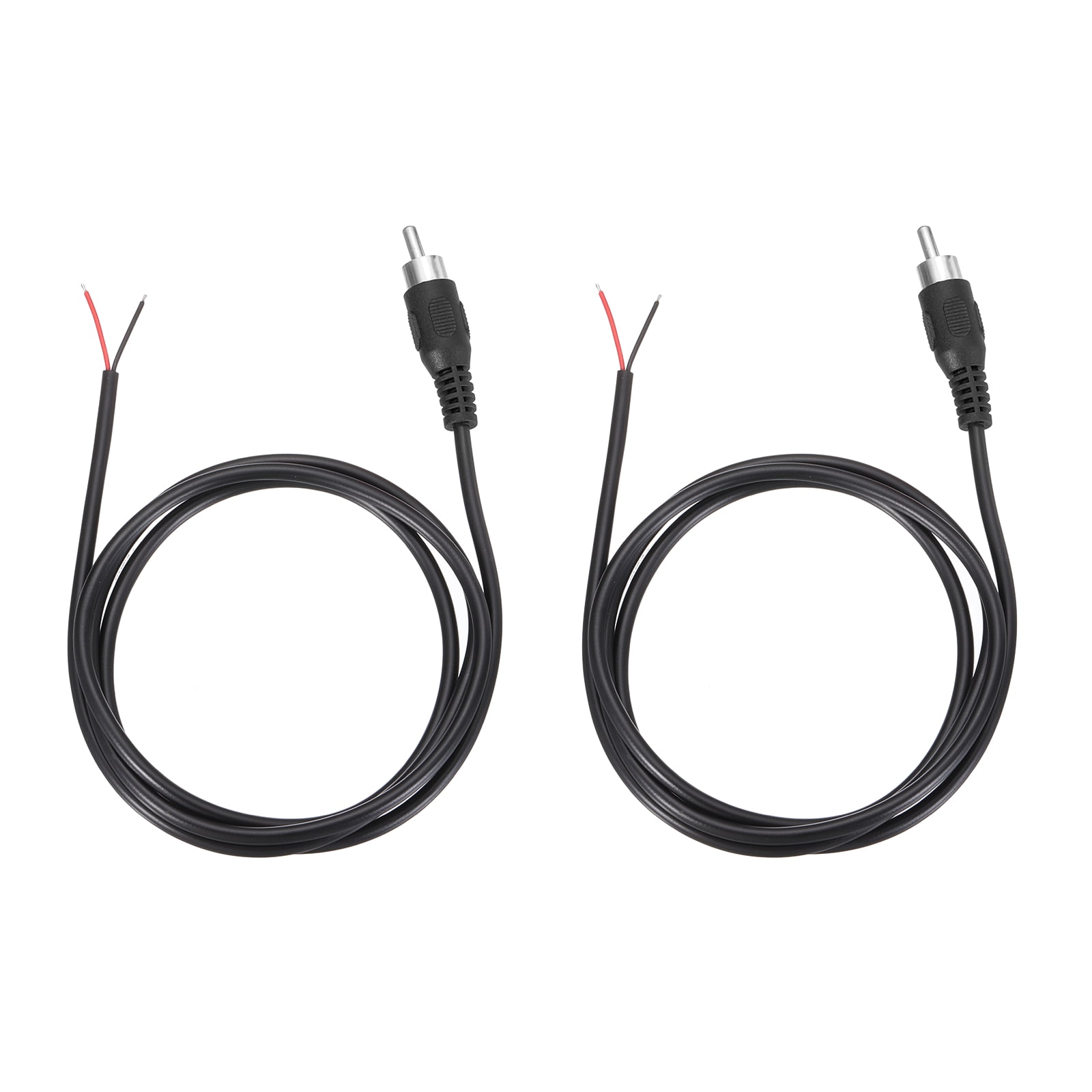 3.3FT RCA to Bare Wire Speaker Cable, 22AWG Replacement Black RCA Male ...