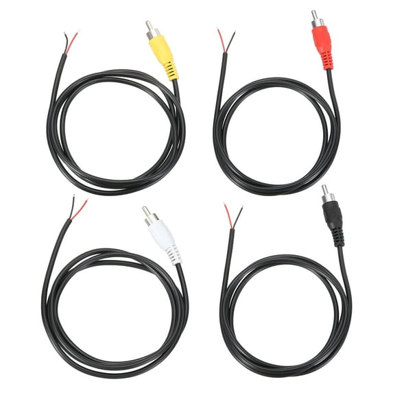 3.3FT RCA to Bare Wire Speaker Cable, 22AWG Replacement RCA Male Plug ...