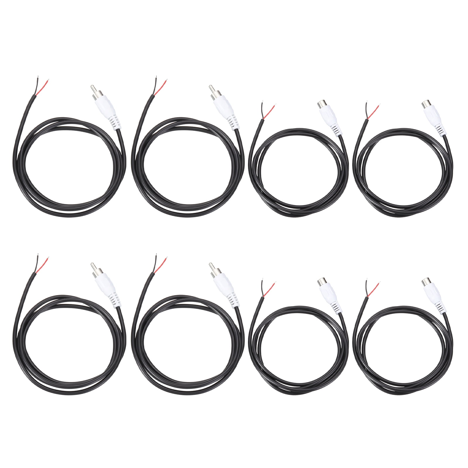 3.3FT RCA to Bare Wire Speaker Cable, 22AWG Replacement White RCA Male ...