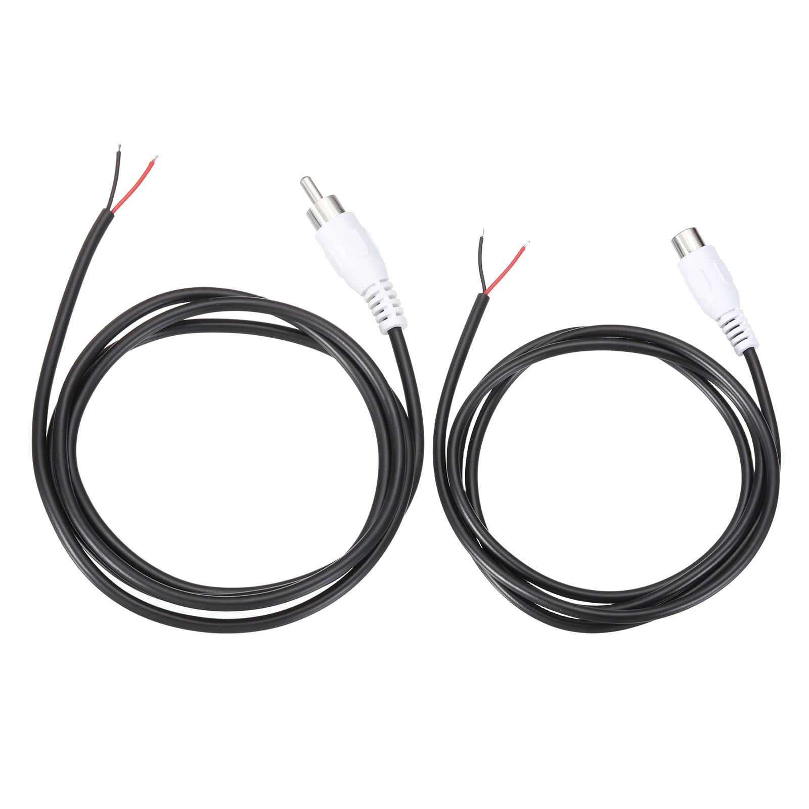 3.3FT RCA to Bare Wire Speaker Cable, 22AWG Replacement White RCA Male ...