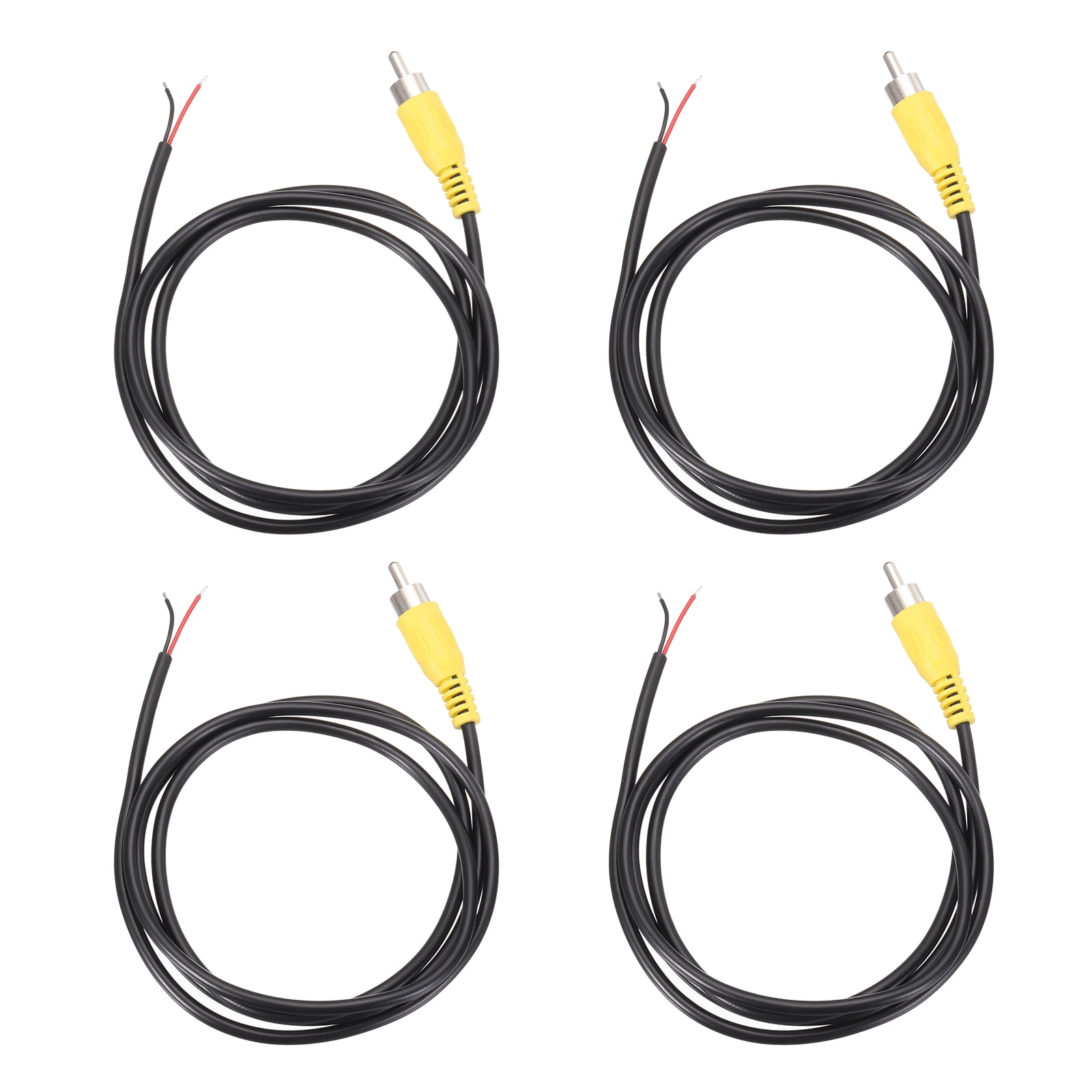 3.3FT RCA to Bare Wire Speaker Cable, 22AWG Replacement Yellow RCA Male ...