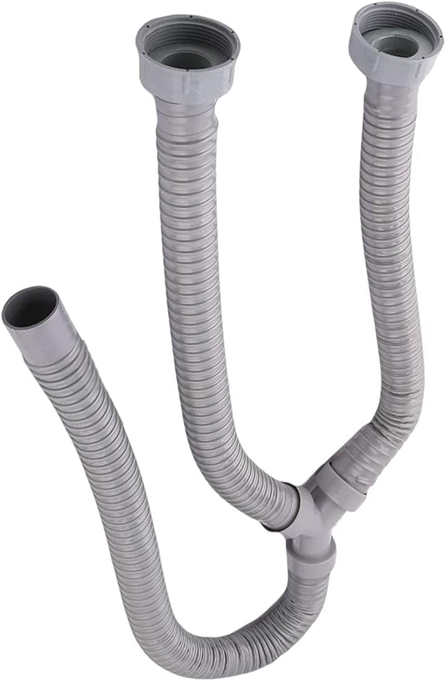 3.3Ft Washing Machine PVC Y Shaped Drain Discharge Hose Washer Pipe ...