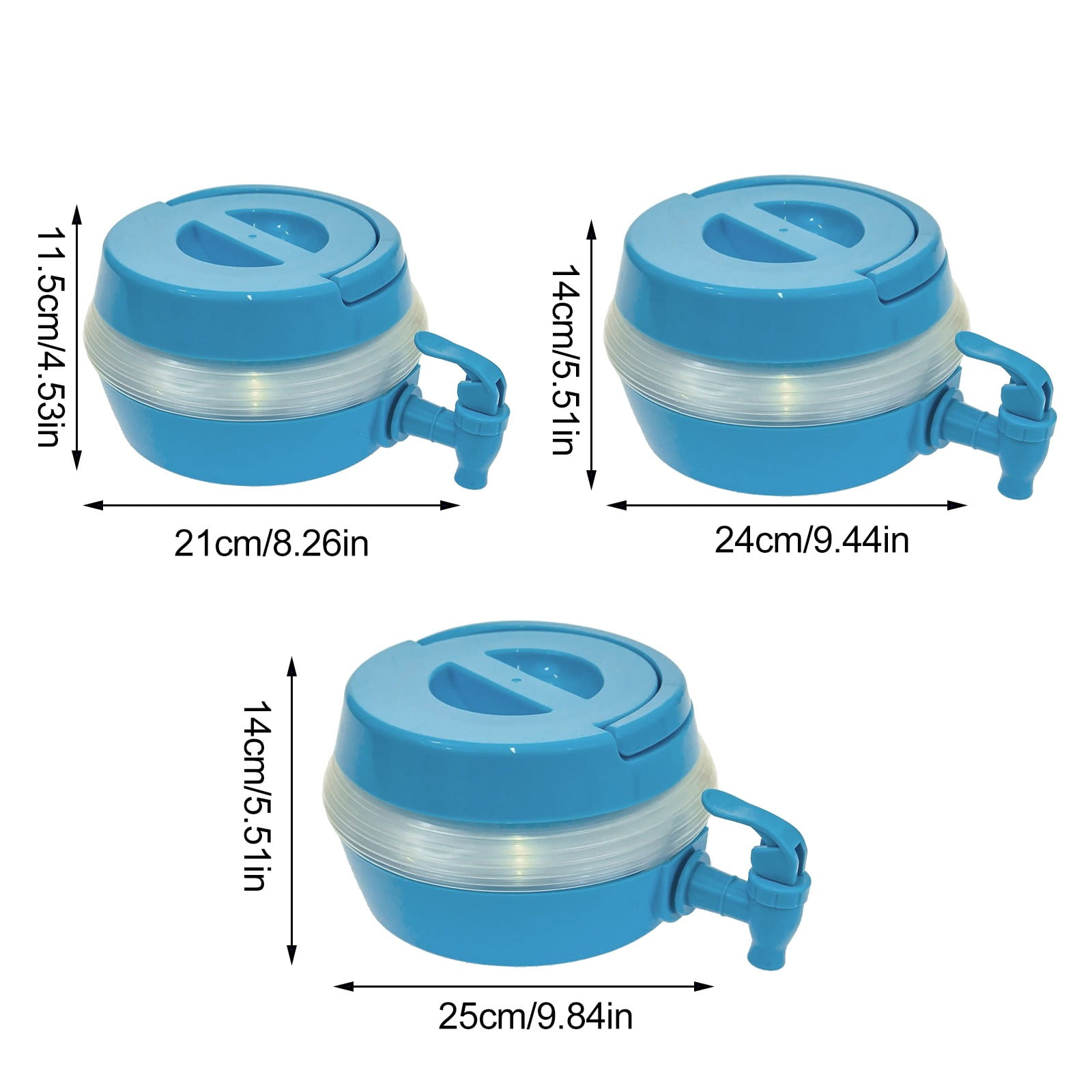 3.3L/5.5L/7.5L Transparent Beverage Dispenser with Easy-Flow Tap, Party ...