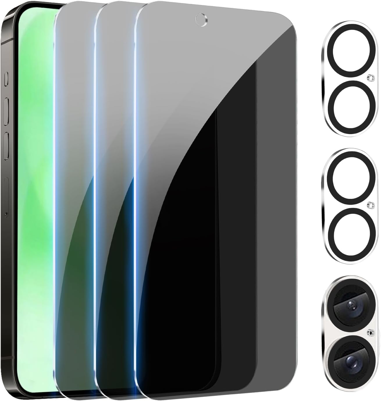 YUANAO Privacy Screen Protector, iPhone 16, 16 Plus, 16 Pro, Pro Max ...