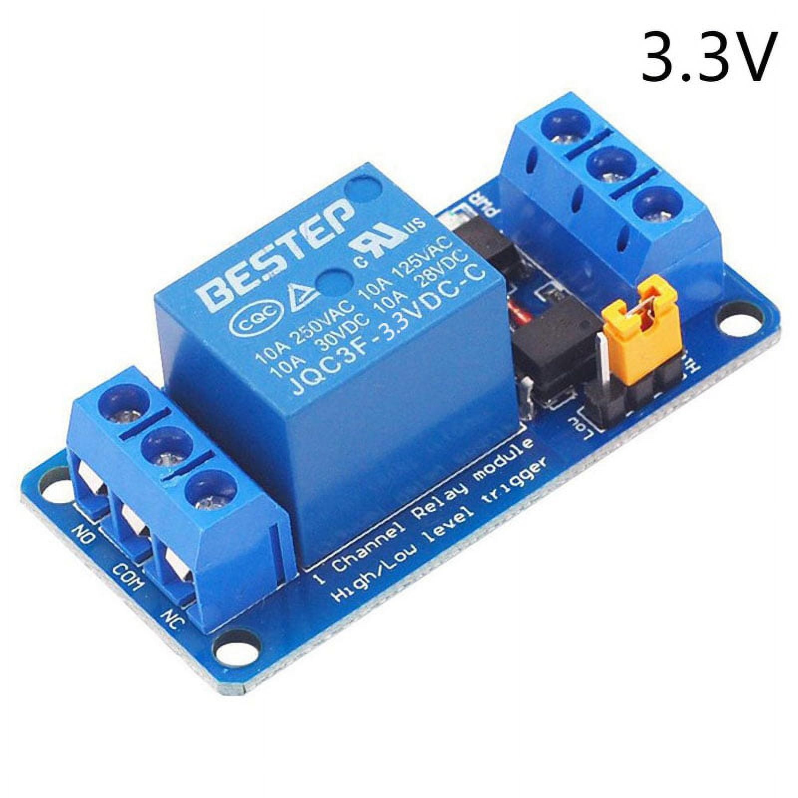 (3.3V) 3.3V 5V 12V 24V 1 Channel Relay Module High and low Level Trigger Relay Board - Walmart.com