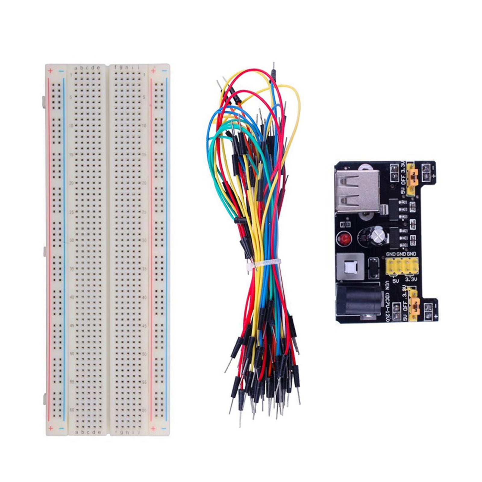 3.3V/5V MB102 Breadboard Power Module MB102 830 Points Solderless ...
